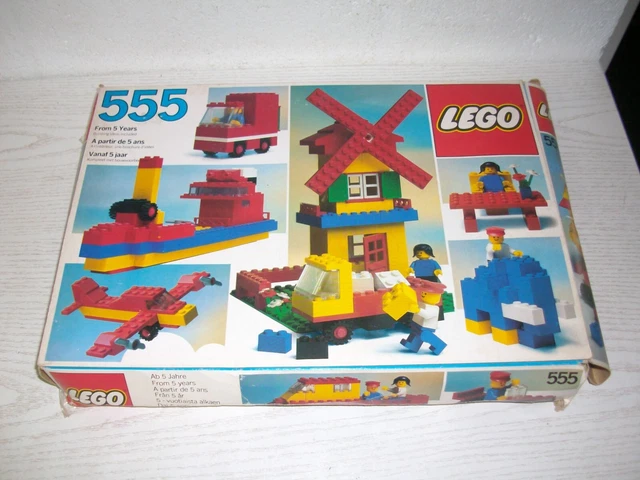 VINTAGE LEGO SET 555 Universal Basic Building set + original box RARE ...