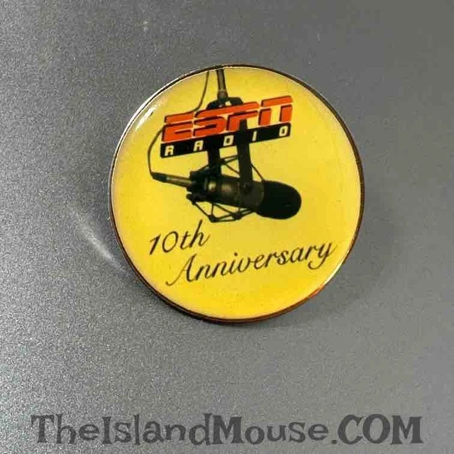 RARE VINTAGE ESPN Radio 10th Anniversary Sports Promo Pin (U1:88546) £1 ...