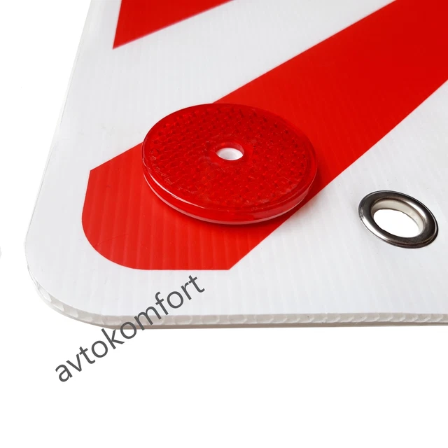 TRAILER MOTORHOME REAR Warning Sign Plastic 40x40cm Reflectors ...