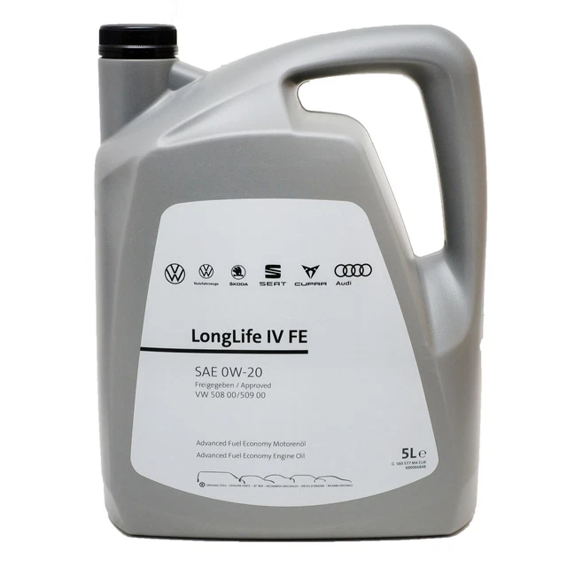 ORIGINAL VW AUDI Seat Skoda Motoröl 5 Liter Öl 50800/50900 LL IV FE 0W ...