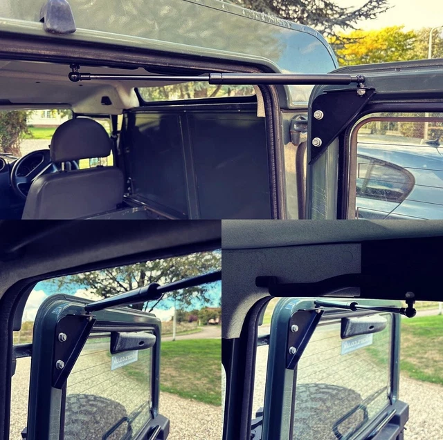 REAR DOOR TOP Mount Gas Strut Kit Stainless Steel FOR Land Rover ...