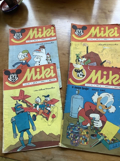 4 1970 MIKI Mickey Mouse Disney Magazines Croatia £5.45 - PicClick UK
