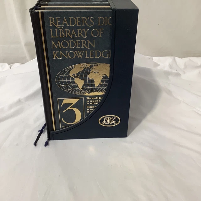 READERS DIGEST LIBRARY Of Modern Knowledge 3 Volumes With Shelf Stand ...