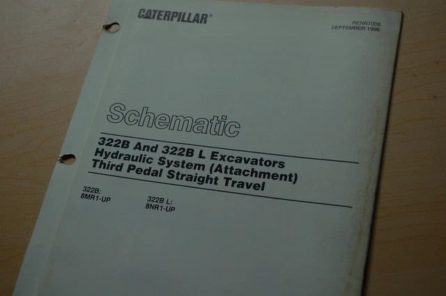 CAT CATERPILLAR 322B pelle hydraulique schéma schéma manuel boutique ...