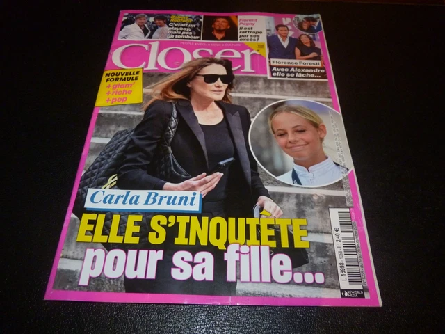 REVUE &CLOSER N°1058 - 2025" Carla BRUNI, Robert REDFORD, Florent PAGNY ...