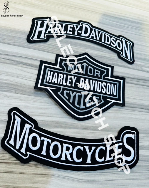 HARLEY DAVIDSON SHIELD Bar Logo Jacket Back patch 12" Large Rockers ...