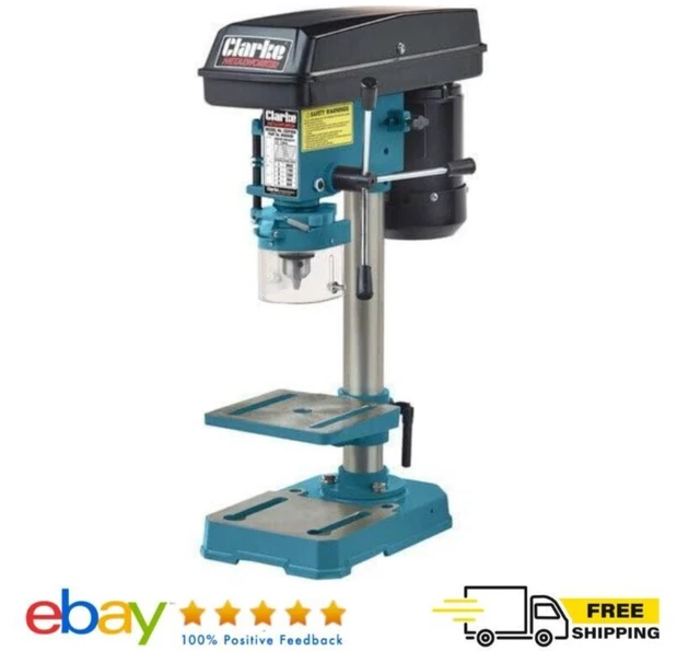 BENCH PILLAR DRILL Press Table Mounted Rotary 5 Speed Clarke Drilling ...