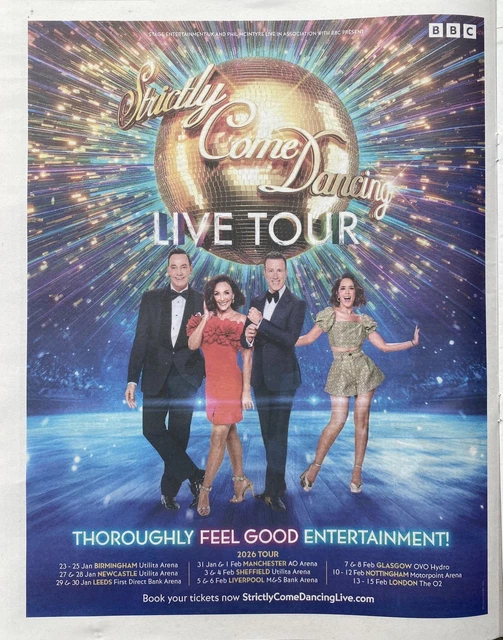 STRICTLY COME DANCING Live Tour Dates 2026 Ad Newspaper Advert Poster ...