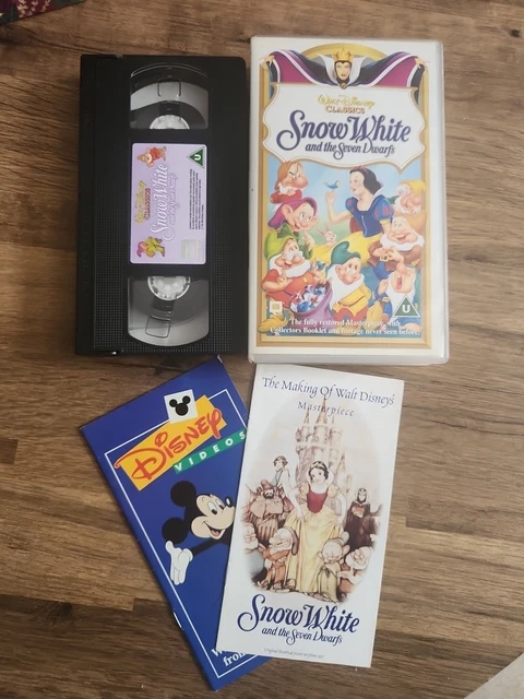 VINTAGE SNOW WHITE and The Seven Dwarfs VHS with Booklets Walt Disney ...