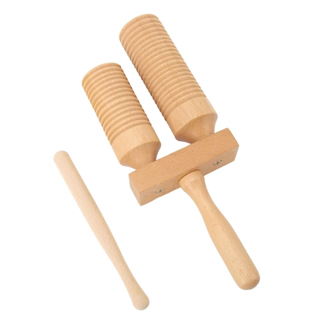 CHINESE BANGZI WOODEN Cylinder Clapper Treble Bass Percussion Musical ...