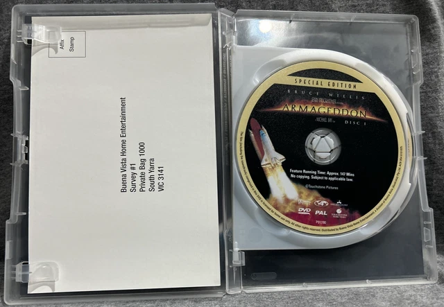 ARMAGEDDON - DVD - 1998 - Special 2 Disc Edition - Bruce Willis $3.00 ...