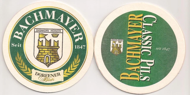 BACHMAYER &DORFENER BIER& - alter Bierdeckel "Bachmayer Classic Pils ...