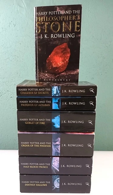 HARRY POTTER COMPLETE Book Set. J. K. Rowling. Bloomsbury 2004-2008. Gd ...