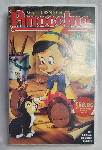 PINOCCHIO - CLASSIC Walt Disney VHS Tape - 1980s EUR 28,11 - PicClick IT