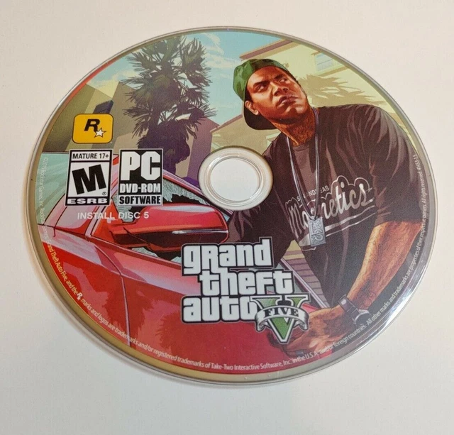 GRAND THEFT AUTO V Five GTA FIVE (5) pour PC DVD-ROM disque d ...
