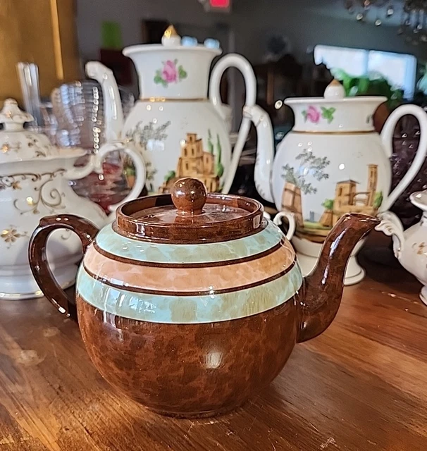 VINTAGE GLOBE BROWN Glaze Ceramic Arthur Wood Teapot England £13.03 ...