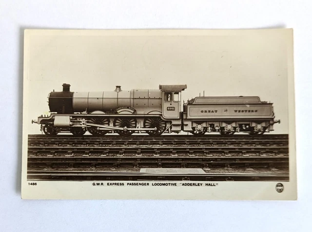 GWR EXPRESS PASSENGER Steam Train Locomotive Adderley Hall RPPC Regent ...