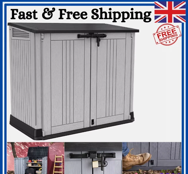 LARGE KETER STORE NOVA Garden Lockable Storage Box XL Shed Outside Bike ...