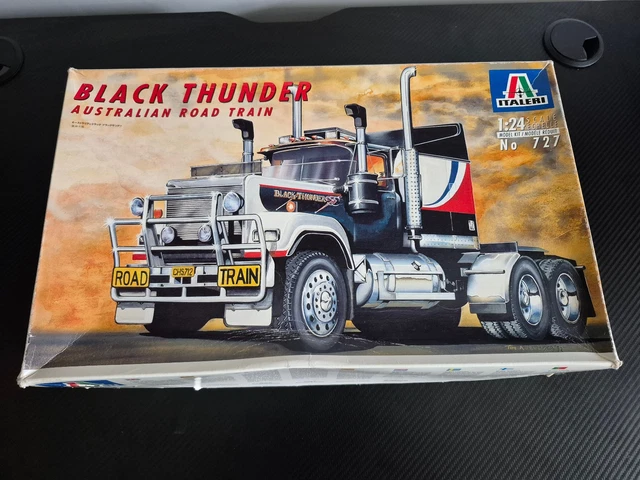 1/24 VERY RARE Vintage italeri model truck kit black thunder No727 road ...
