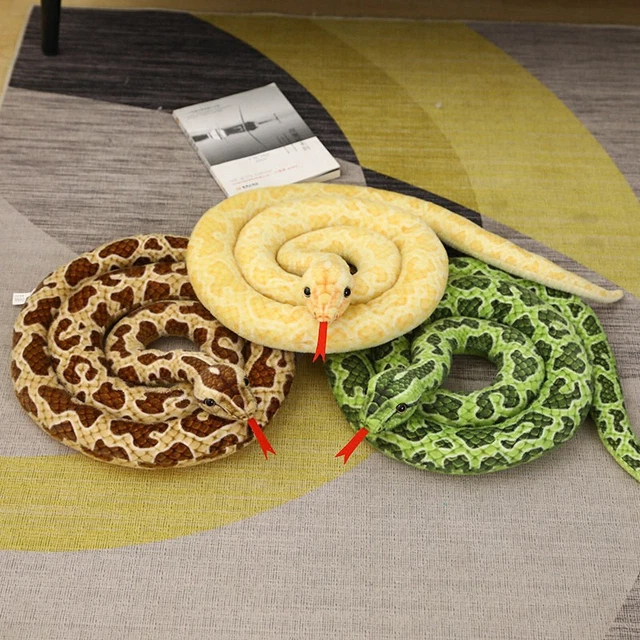 SNAKE STUFFED ANIMAL 200cm Long Python Snake Plush Lifelike Stuffed ...