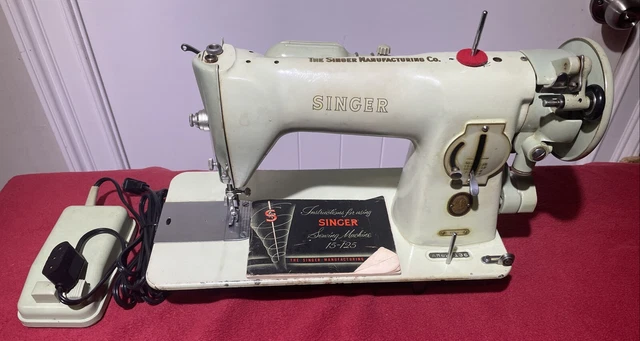 SINGER 15-125 GEAR DRIVEN SEWING MACHINE Serial # AM620136 $499.99 ...