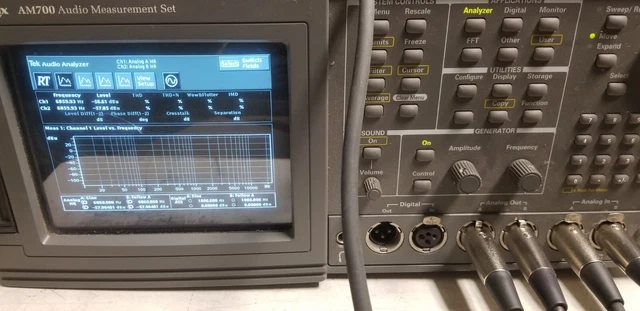 TEKTRONIX AM700 AUDIO Test Set/Analysator 2 Chan FFT interne Quelle ...