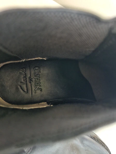 CLARKS NORTHRON MEN'S Motorcycle Leather Boots Size 8 UK Great ...