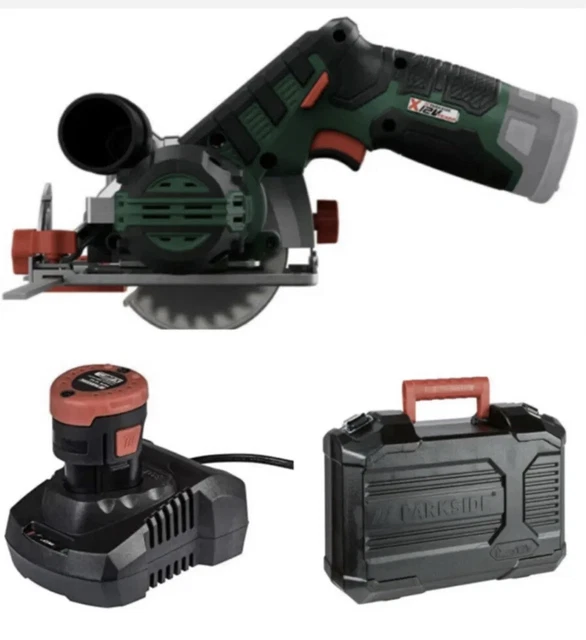PARKSIDE 12V CORDLESS Circular Saw With 2ah Battery, Charger &Storage ...