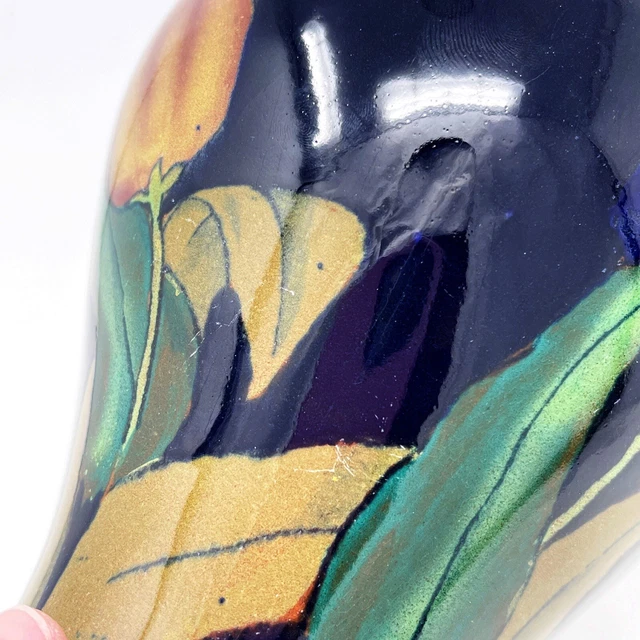 ROYAL STANLEY WARE Vase Pottery Jacobean Art Nouveau Tulip Design ...