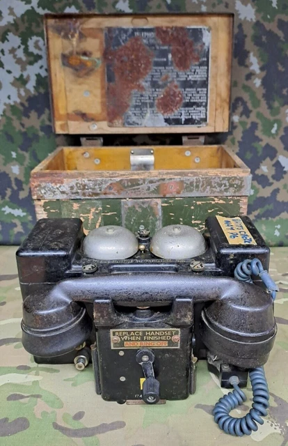 RARE WW2 WORLD War Two British Army Field Telephone Set F MK II TMC ...