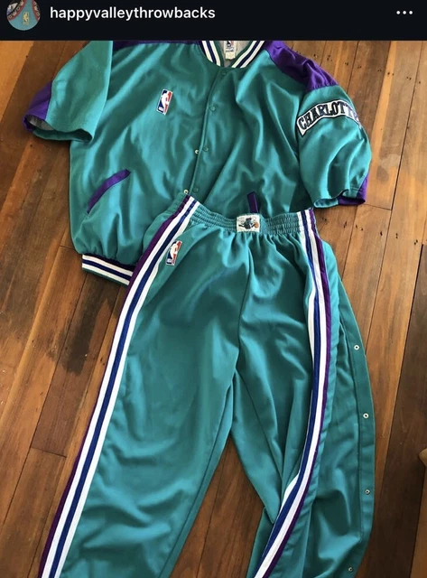 VINTAGE 90S NBA Charlotte Hornets basketball warmup/tracksuit Spalding ...