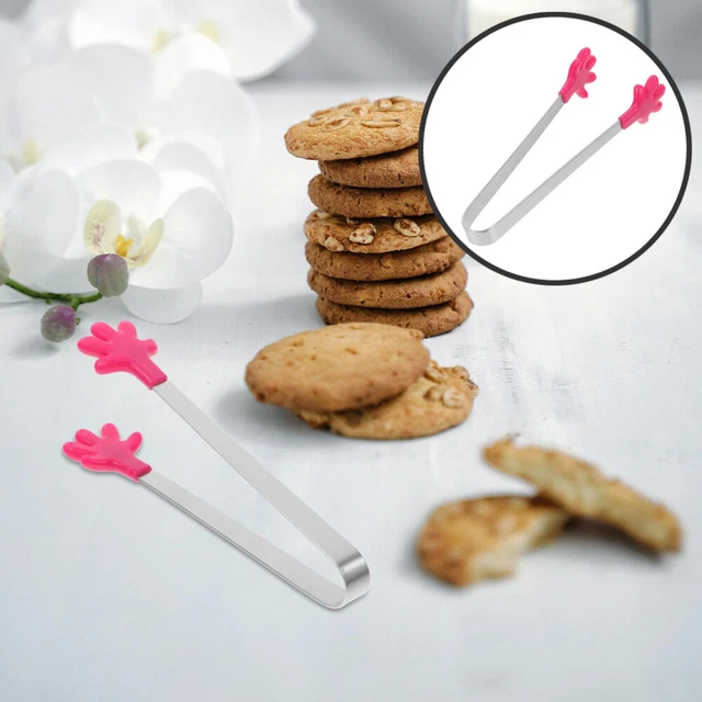 2 COUNT CANDY Buffet Kitchen Utensils Food Tongs Silicone Bar Flexible ...