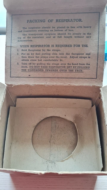 ORIGINAL WW2 BRITISH Home Front Gas Mask Empty Cardboard Box £11.12 ...