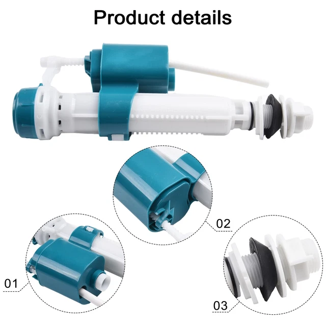 NEUF PRATIQUE TOILETTE Fill Valve Syphon Fill Float Inférieur Entrée ...