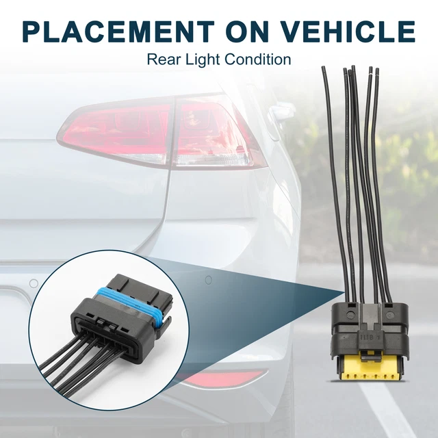 REAR LIGHT WIRING Harness Plug for Renault Clio MK3 Black 1 Set $16.49 ...