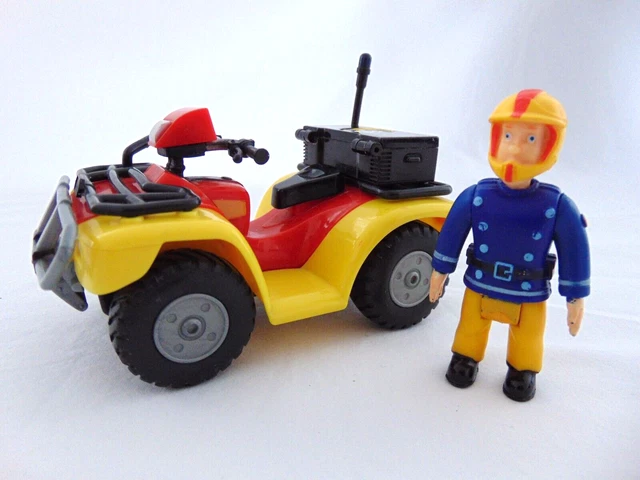 FIREMAN SAM POSABLE Figure With Rescue Quad Bike. £5.99 - PicClick UK