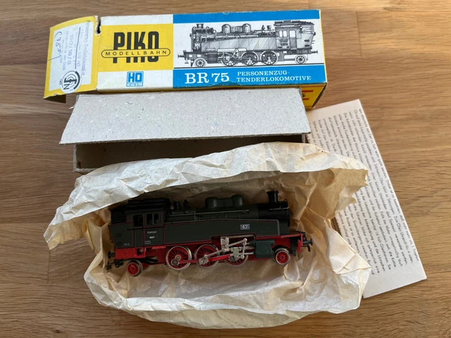 PIKO SPUR H0 sächsische XIV HT Personenzug Tenderlok BR75 mit OVP EUR 30,00 - PicClick DE