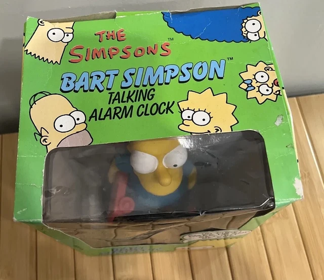 VINTAGE /90'S BART Simpson/Wesco Talking Alarm Clock/The Simpsons/Rare ...