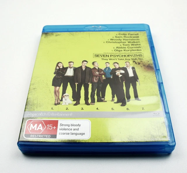 SEVEN PSYCHOPATHS BLU Ray Colin Farrell Christopher Walken Region B ...