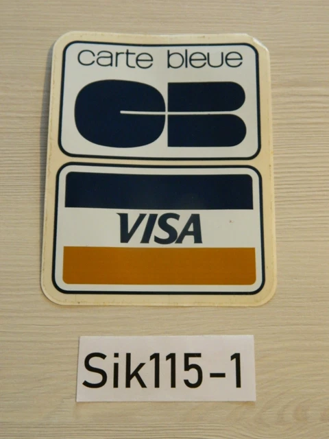 STICKER AUTOCOLLANT CARTE bleue VISA CB sticker adesivio visa Aufkleber ...