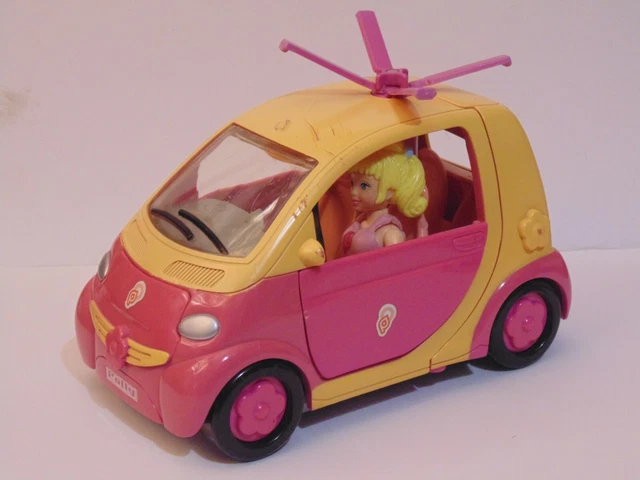 RARE MATTEL Polly Pocket Helicopter Smart Car With Polly Driving 2004 £ ...