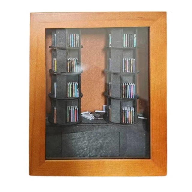 1X(MINIATURE BOOKSHELF WOODEN Book Nook Library Book Shelf Decor ...