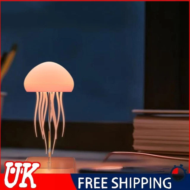 LED GRADIENT JELLY Fish Light with Base Rechargeable for Bedrooms ...