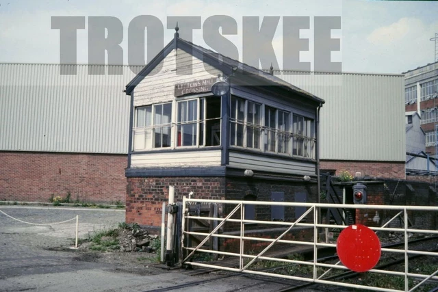 35MM SLIDE BR British Railways Scene View Littons Mill Signal Box 1985 ...