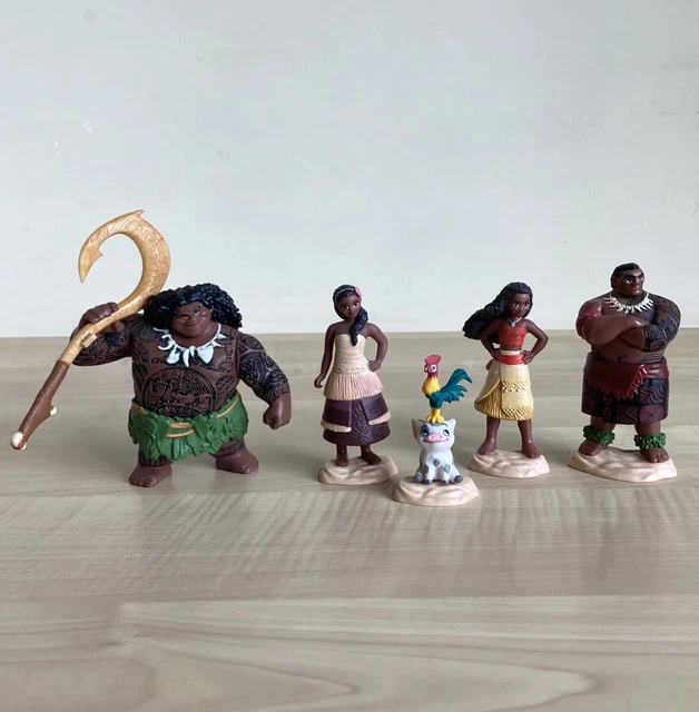 MOANA 5 PIECE Family Set - Moana & Maui, Sina, Chief Tui and also Pua ...