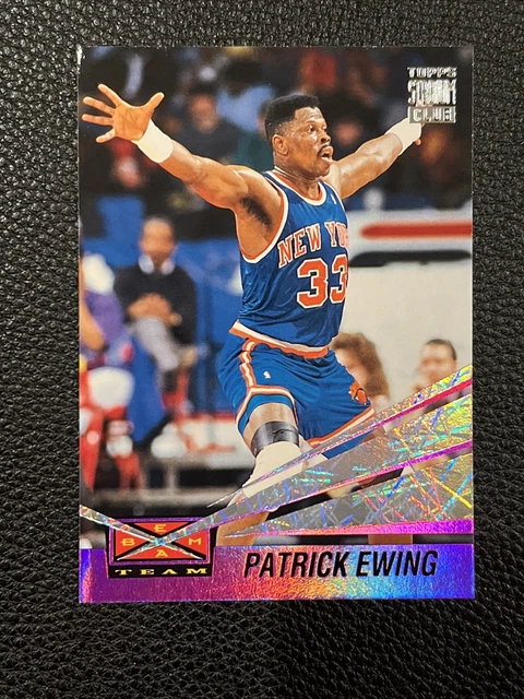 1993-94 TSC TOPPS Stadium Club Patrick Ewing *INSERT ÉQUIPE DE FAISCEAU !* Knicks NBA HOF EUR 0 ...
