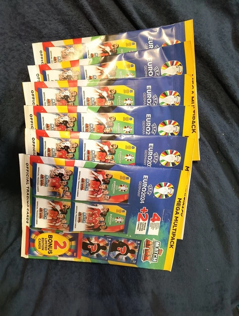 TOPPS MATCH ATTAX UEFA Euro 2024 Trading Cards Mega Multipack: 32 carte ...