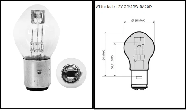 LAMPE AMPOULE PROJECTEUR 12V 35 / 35 W Ba20D EUR 2,59 - PicClick FR
