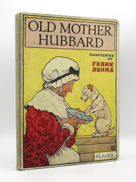 OLD MOTHER HUBBARD 1936 FRANK ADAMS Illust. Vintage Board Book Nursery ...