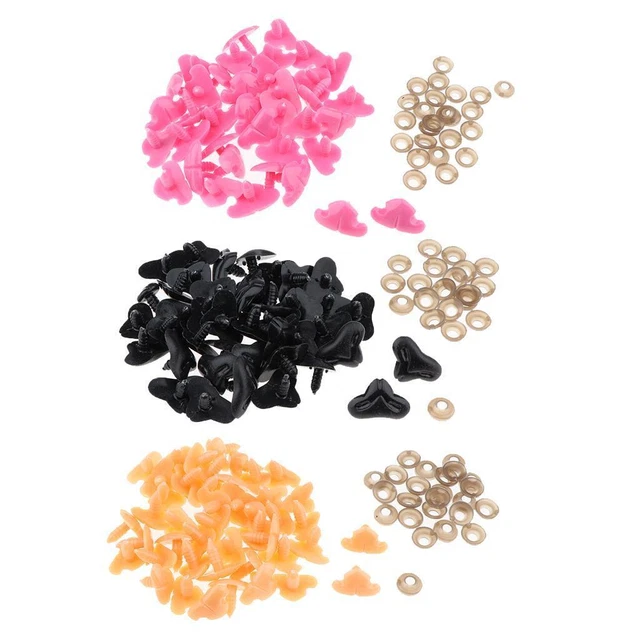 100 PIECES PLASTIC Triangle Safety Noses Craft for Dolls, Puppets ...